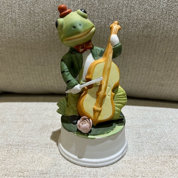 Accents | Porcelain Frog Playing The Cello Figurine | Poshmark